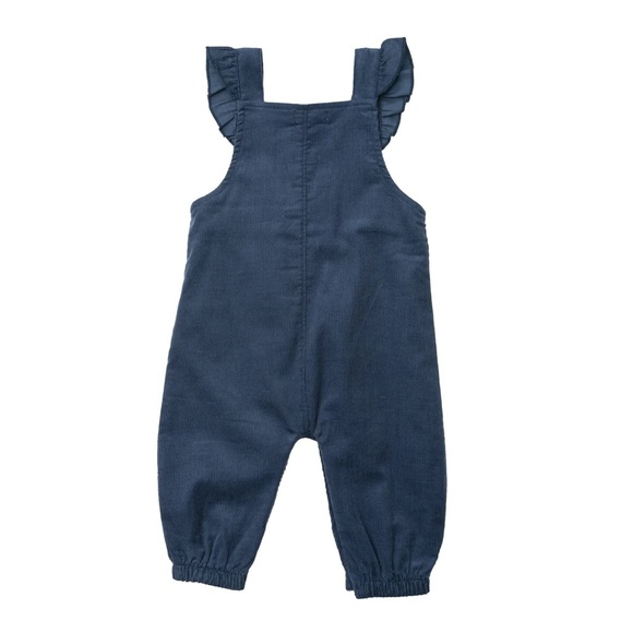 Angel Dear | One Pieces | Angel Dear Navy Blue Corduroy Ruffle Overalls ...